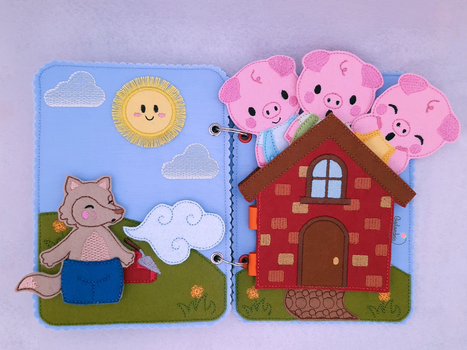 Three Little Pigs in the Hoop Machine Embroidery Design. ITH - Etsy ...