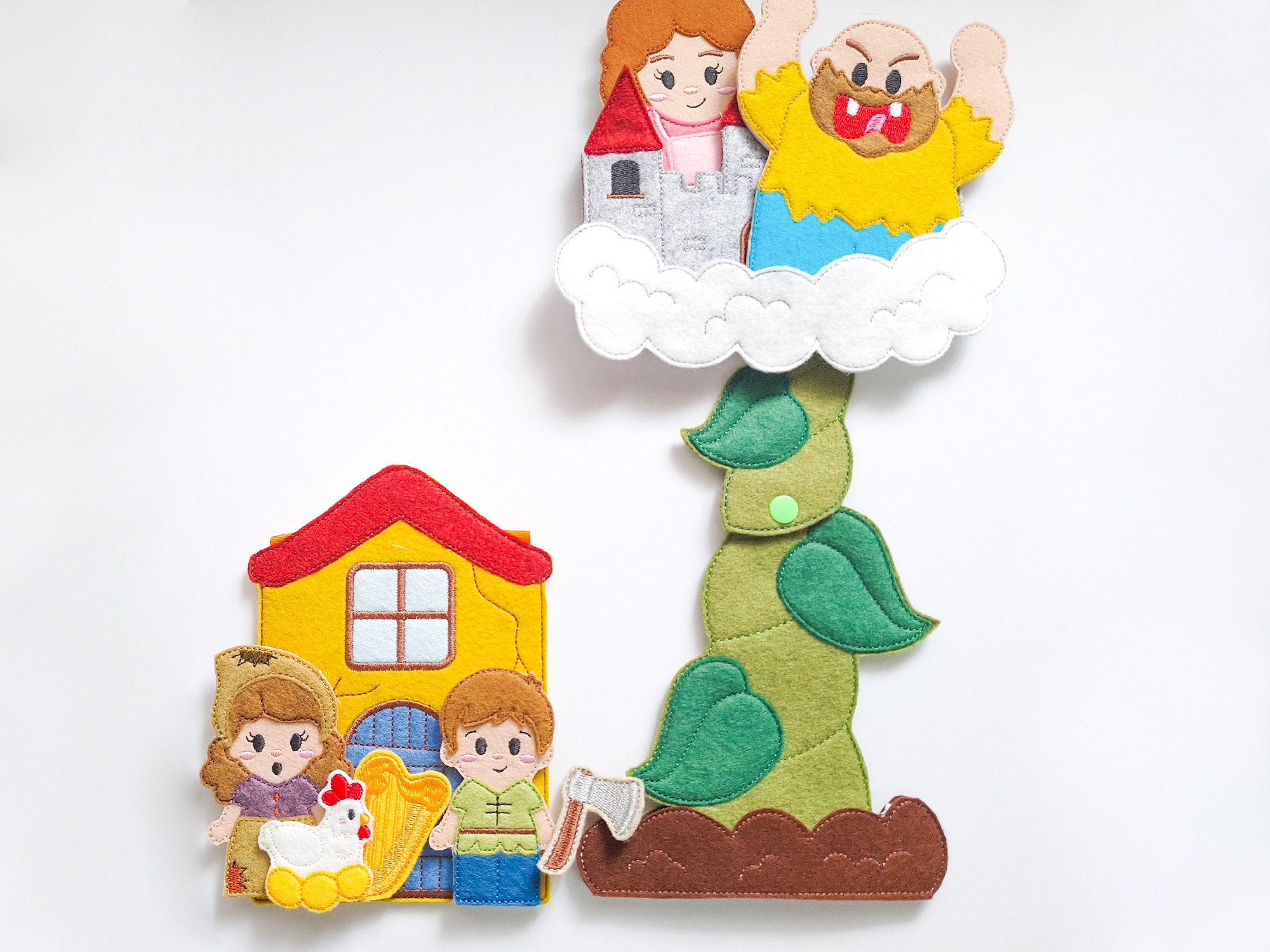 Jack and the Beanstalk Set- 5x7 and 4x4 - ITH Embroidery Design ...
