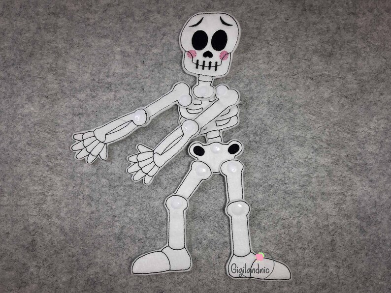 ITH Articulated Skleton- Machine Embroidery Design- Digital File - Etsy