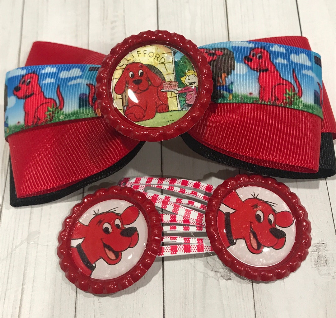 Red Dog Hairbow, Red Dog Hair Bow, Red Dog Ponytail, Red Dog Headband ...