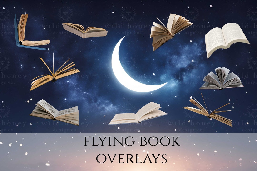 Flying Book Overlays, Pngs, Magical, Magic School, Whimsical, Fun ...