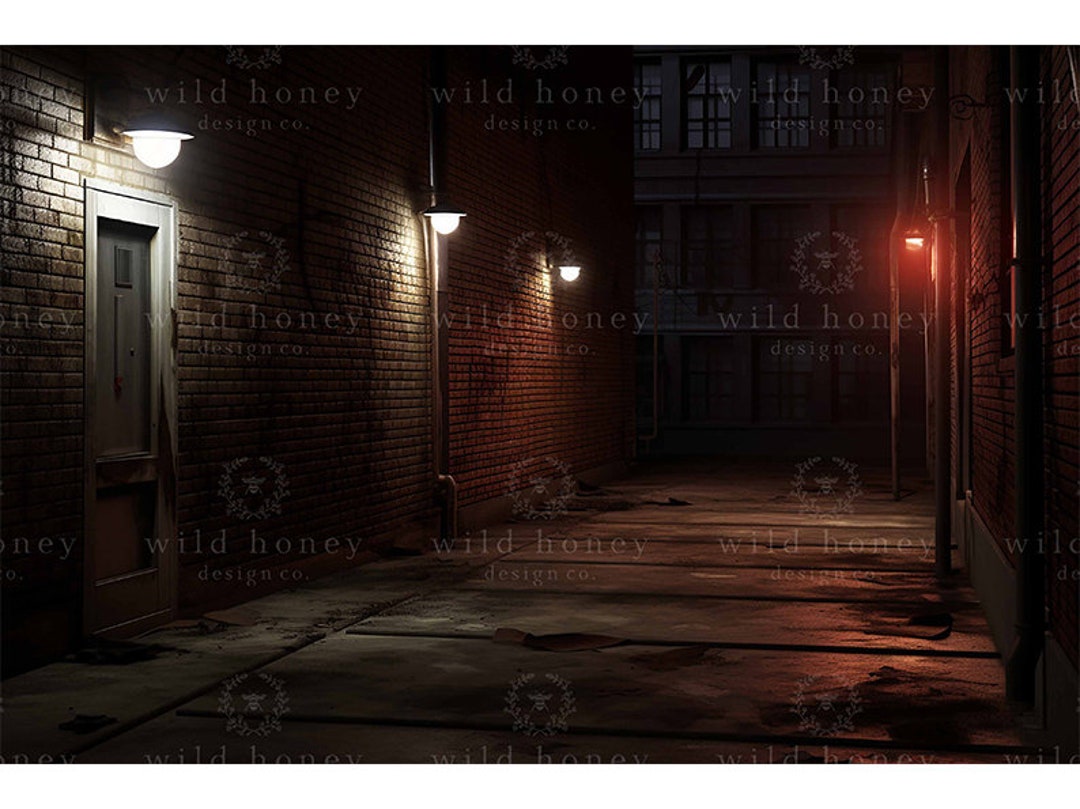 Dark Alley Digital Backdrop, Superhero, Inner City, Gritty Back Alley ...