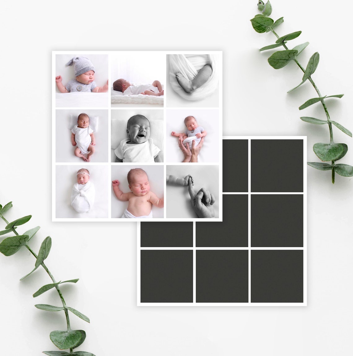Square Collage Storyboard Photography Template Baby Details - Etsy