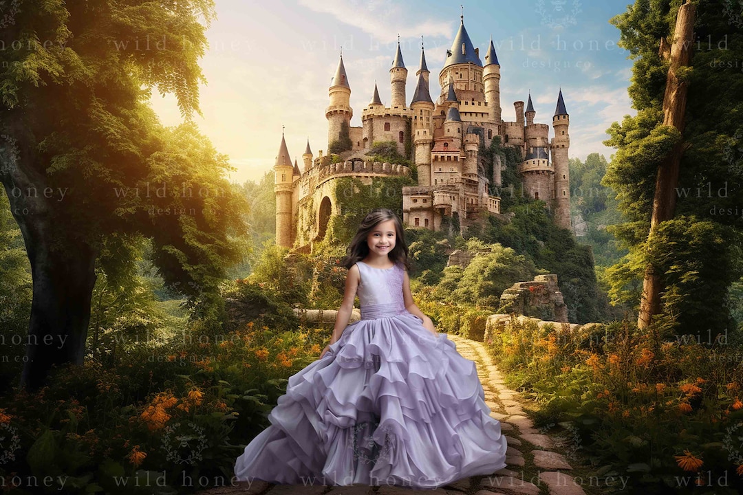 Fairytale Castle Digital Backdrop, Princess, Storybook, Portrait ...