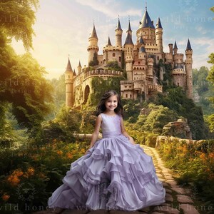 Fairytale Castle Digital Backdrop, Princess, Storybook, Portrait ...