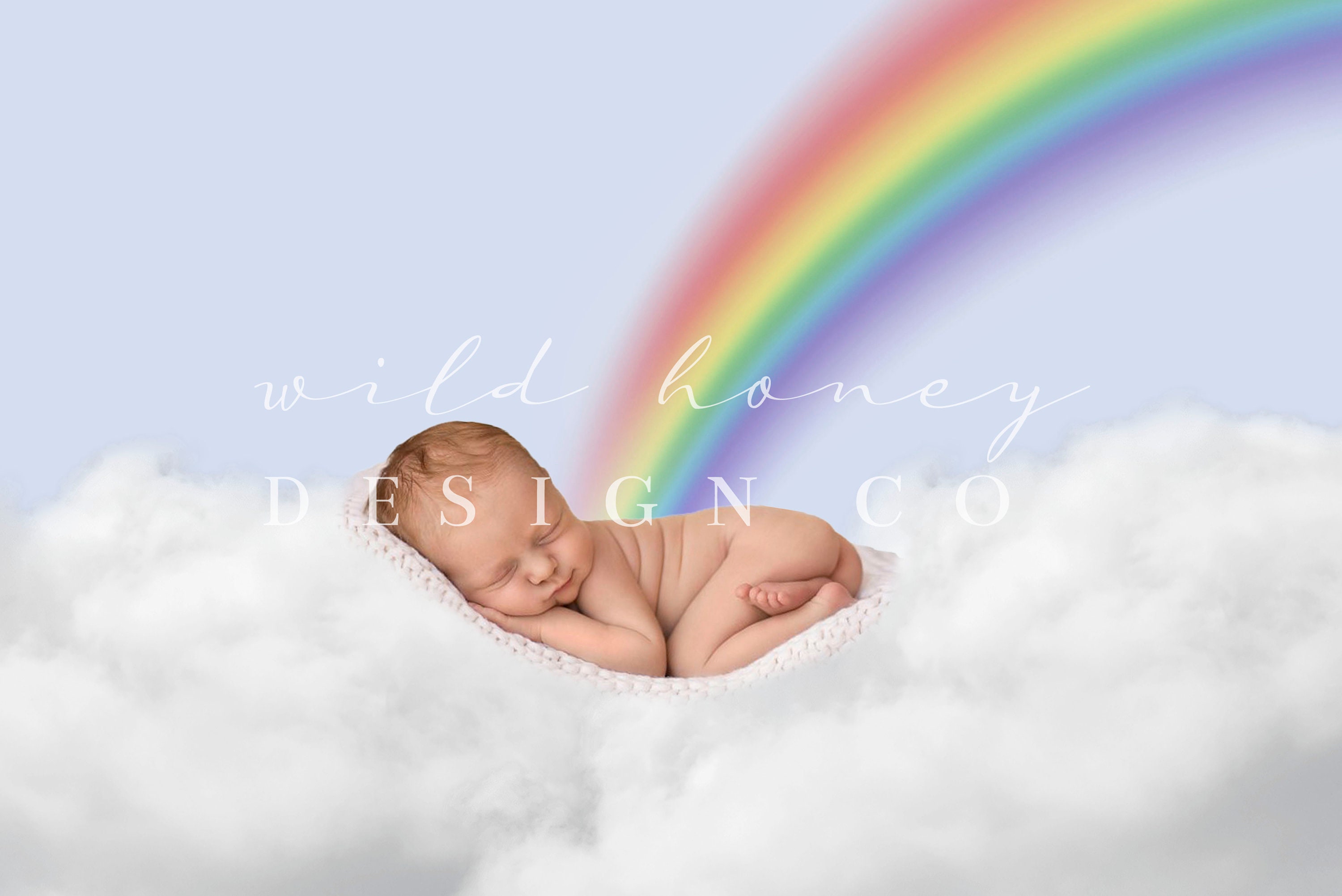 Rainbow Baby Digital Backdrop Digital Background | Etsy
