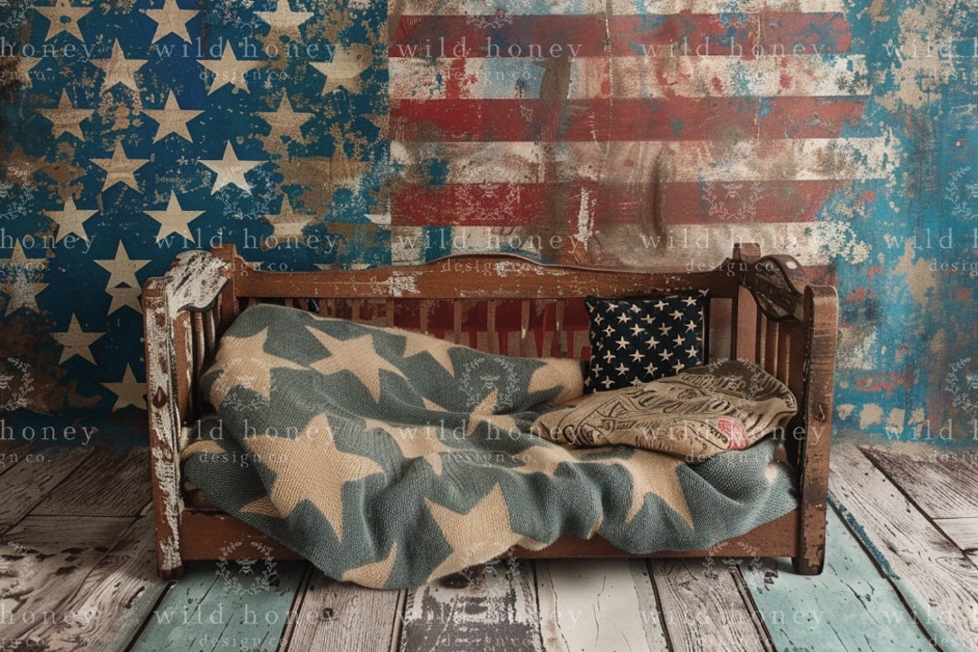 Americana Digital Backdrop, Newborn, White Wood Studio, USA, America ...