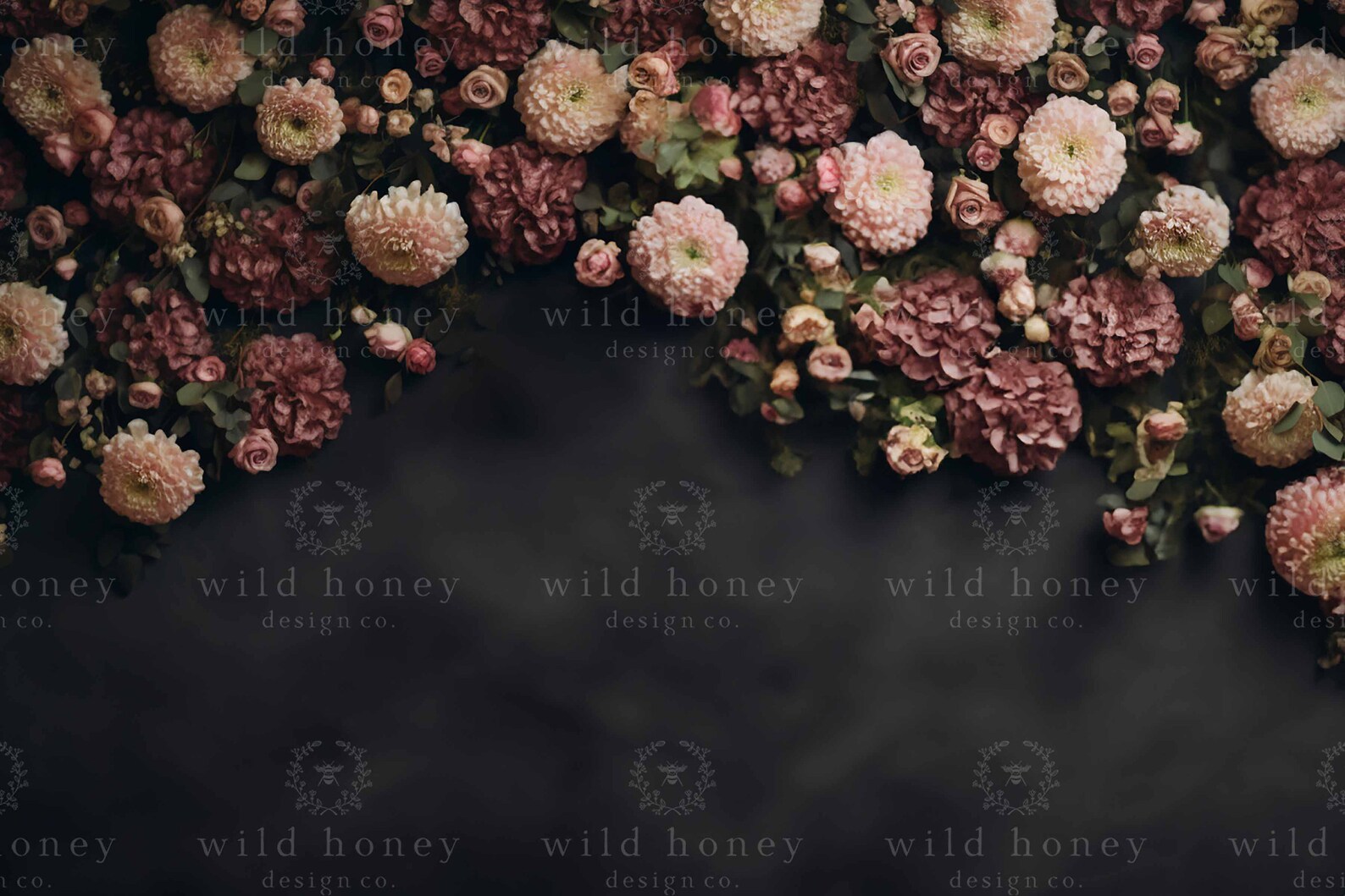 Pink Flower Wall Digital Backdrop: Maternity Portrait (JPEG) - Etsy