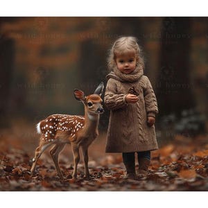Deer Fawn Woodland Digital Backdrop: Forest Photography (JPEG) - Etsy