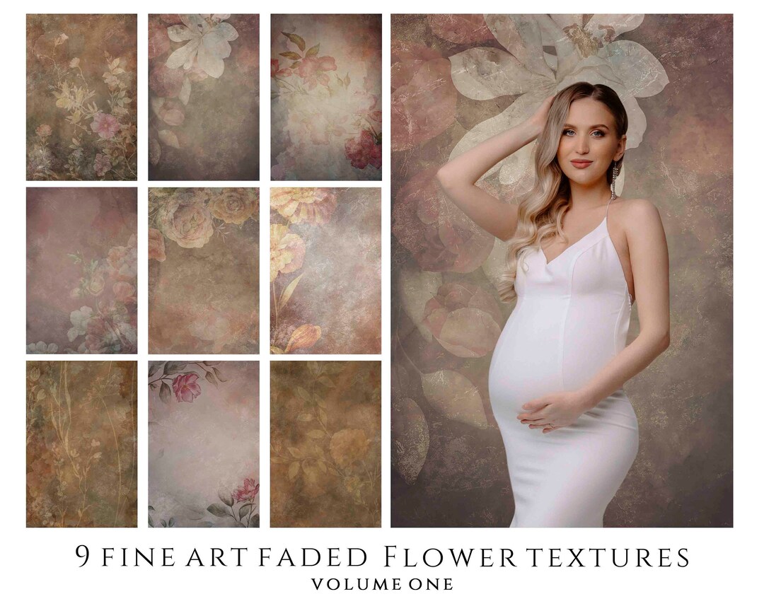 Fine Art Faded Floral Textures: Photoshop Overlays, Vol 1 (digital ...