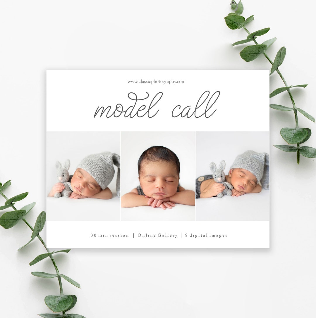 Model Call Photography Session Marketing Template, Photography Session ...