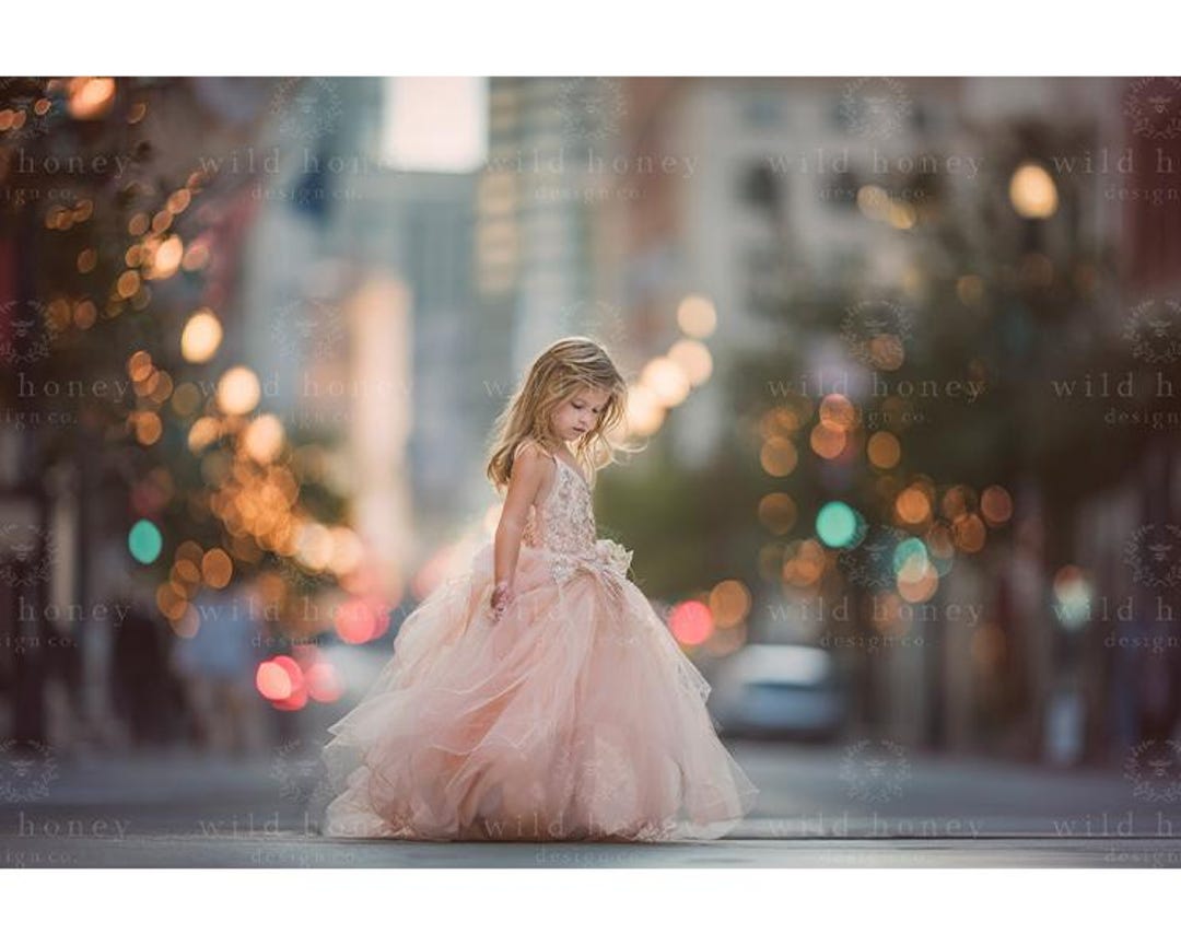 City Street Photography Backdrop: Taxi Cabs & Lights (digital Download ...