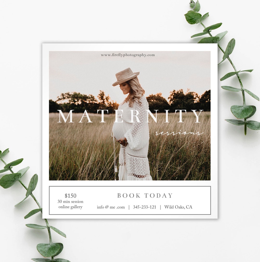 Maternity Session Marketing Template, Pregnancy Mini Sessions ...