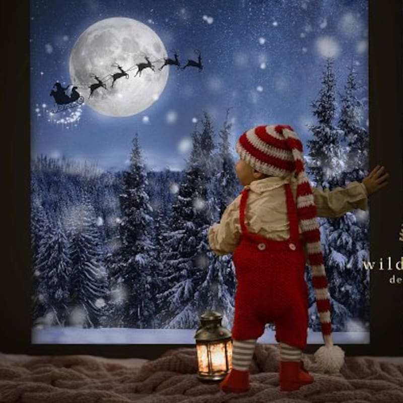 Santa Backdrop - Etsy