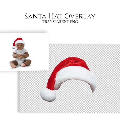 Santa Hat PNG Overlay Christmas Transparent Png's - Etsy