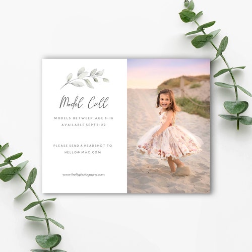 Model Call Template Photography Casting Call Photography - Etsy