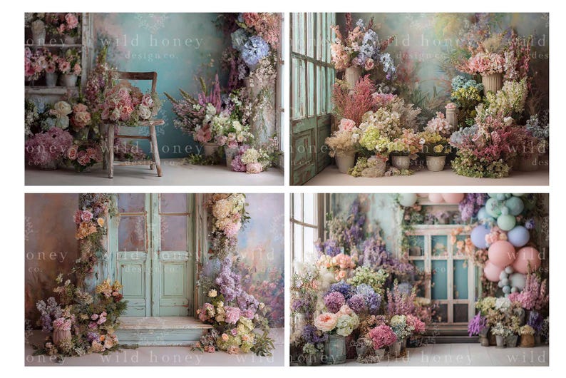 20 Spring Studio Digital Backdrops: Blossom, Studio, Easter, Flowers ...