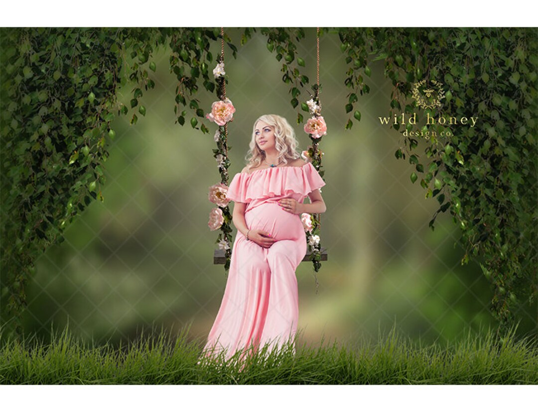 Rose Swing Digital Backdrop: Woodland Photography Background (digital ...