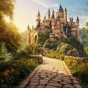 Fairytale Castle Digital Backdrop, Princess, Storybook, Portrait ...
