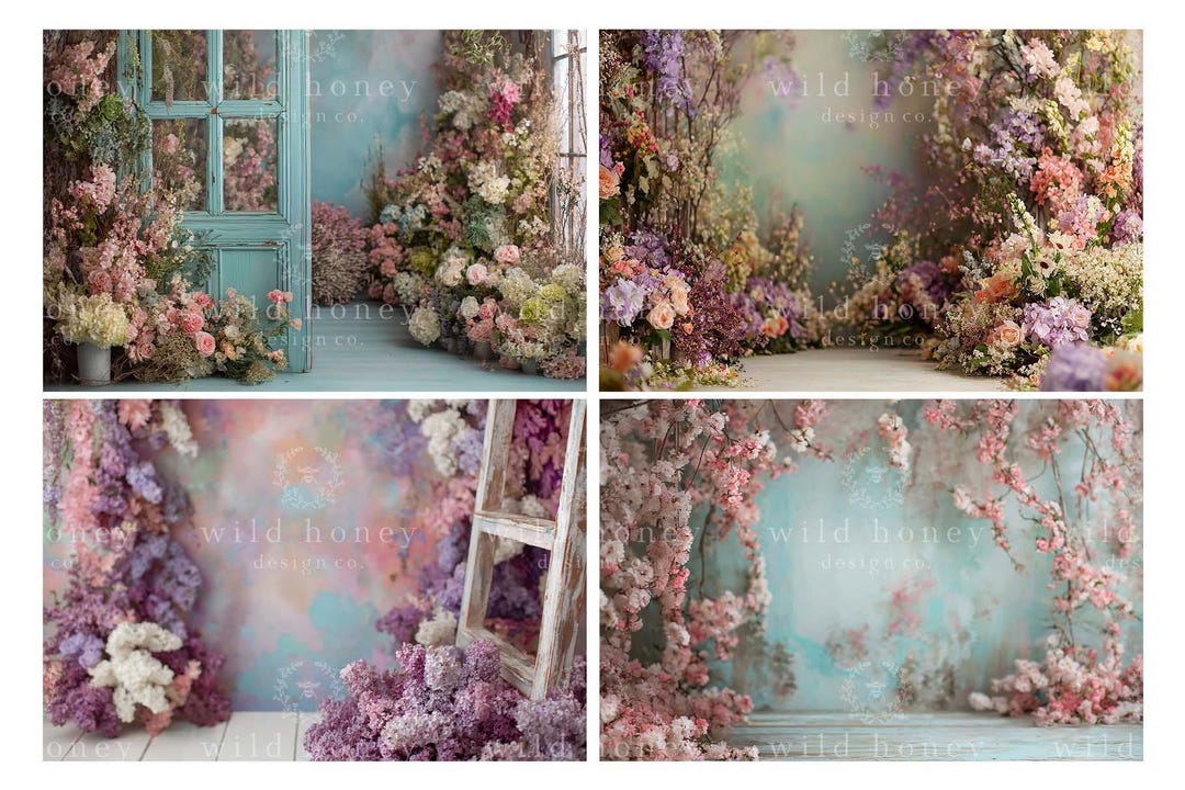 20 Spring Studio Digital Backdrops: Blossom, Studio, Easter, Flowers ...