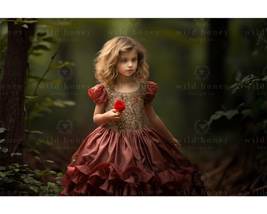 Woodland Digital Backdrop, Forest, Trees, Greens, Wood, Painterly ...