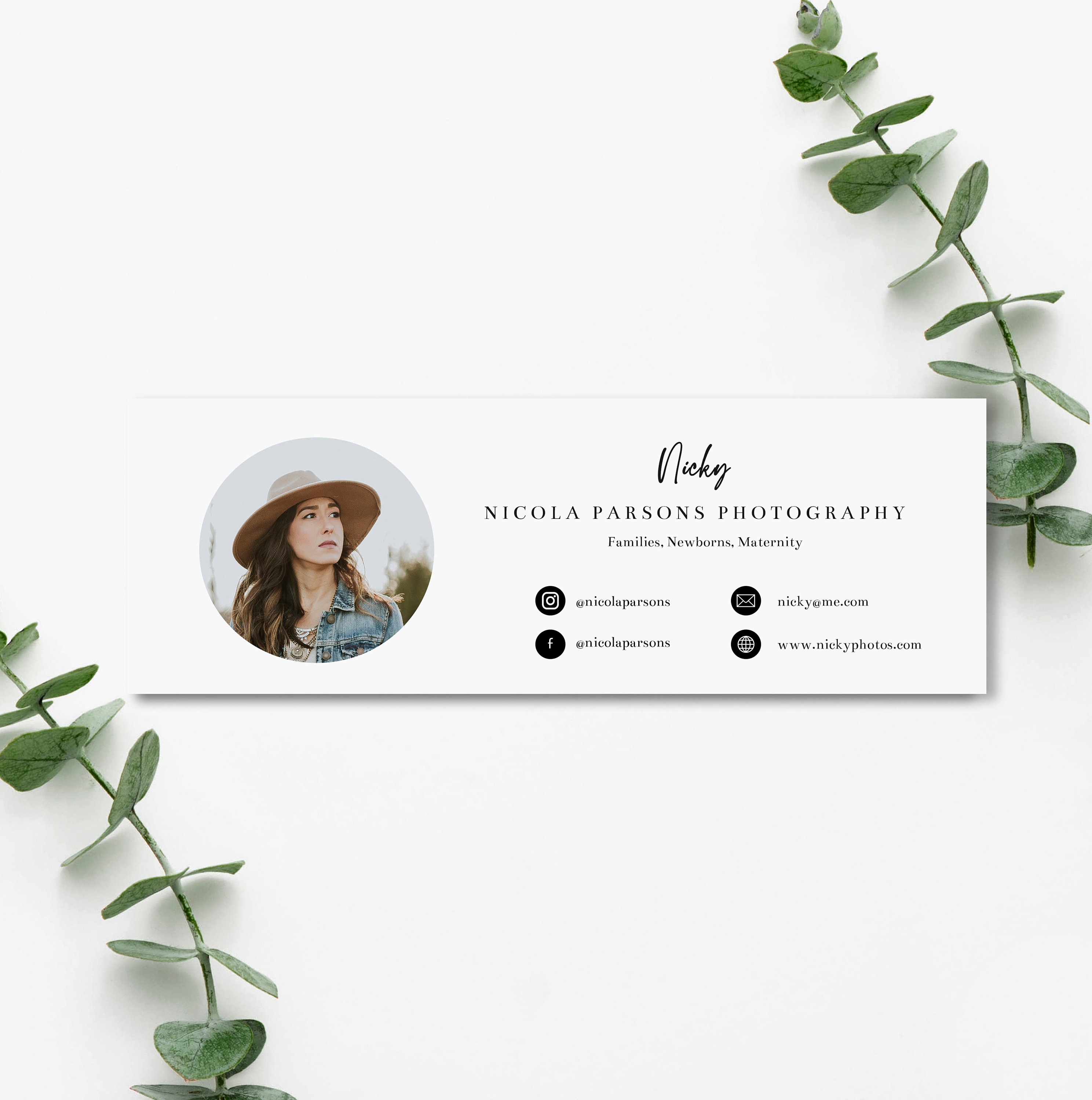 Photographer Email Signature Template: Small Business Branding (PSD) - Etsy