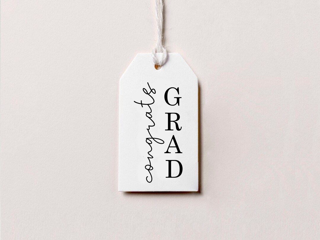 Printable Rectangle Graduation Tag, Graduation, Congrats Grad ...