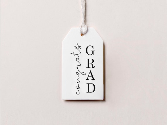Printable Rectangle Graduation Tag Graduation Congrats Grad | Etsy