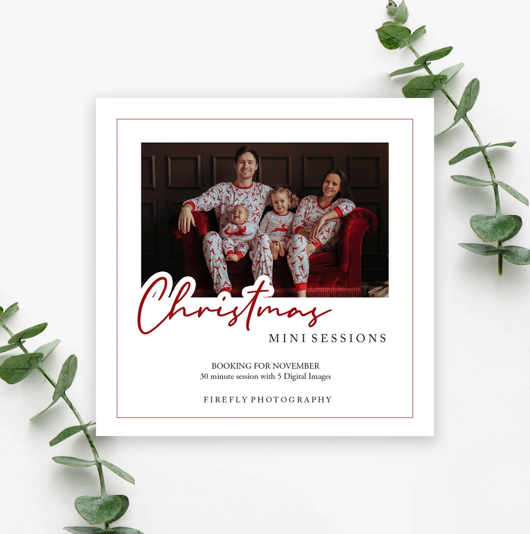 Christmas Session Marketing Template. Holiday Minis Xmas - Etsy