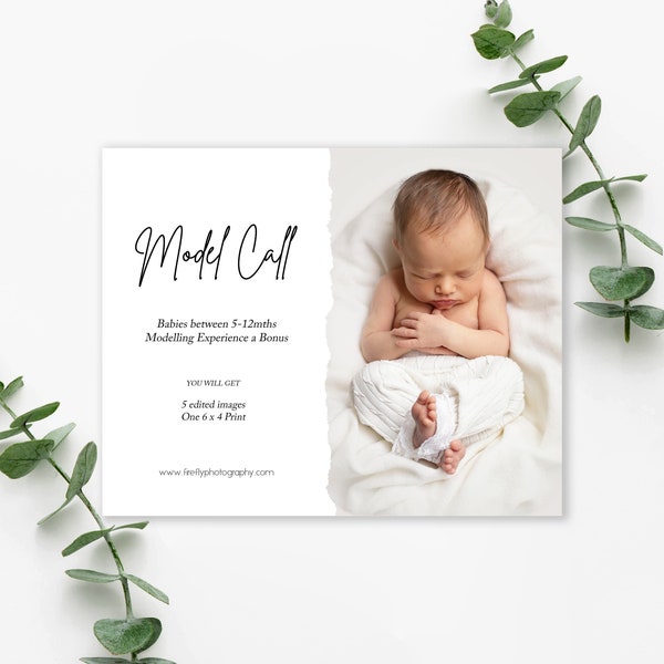 Photography Model Call Template - Etsy
