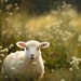 Spring Lamb Digital Backdrop, Portrait, Wildflower Field, Digital ...