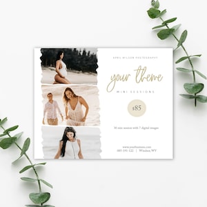 Your Theme Mini Sessions Marketing Template, Photography Session Flyer ...