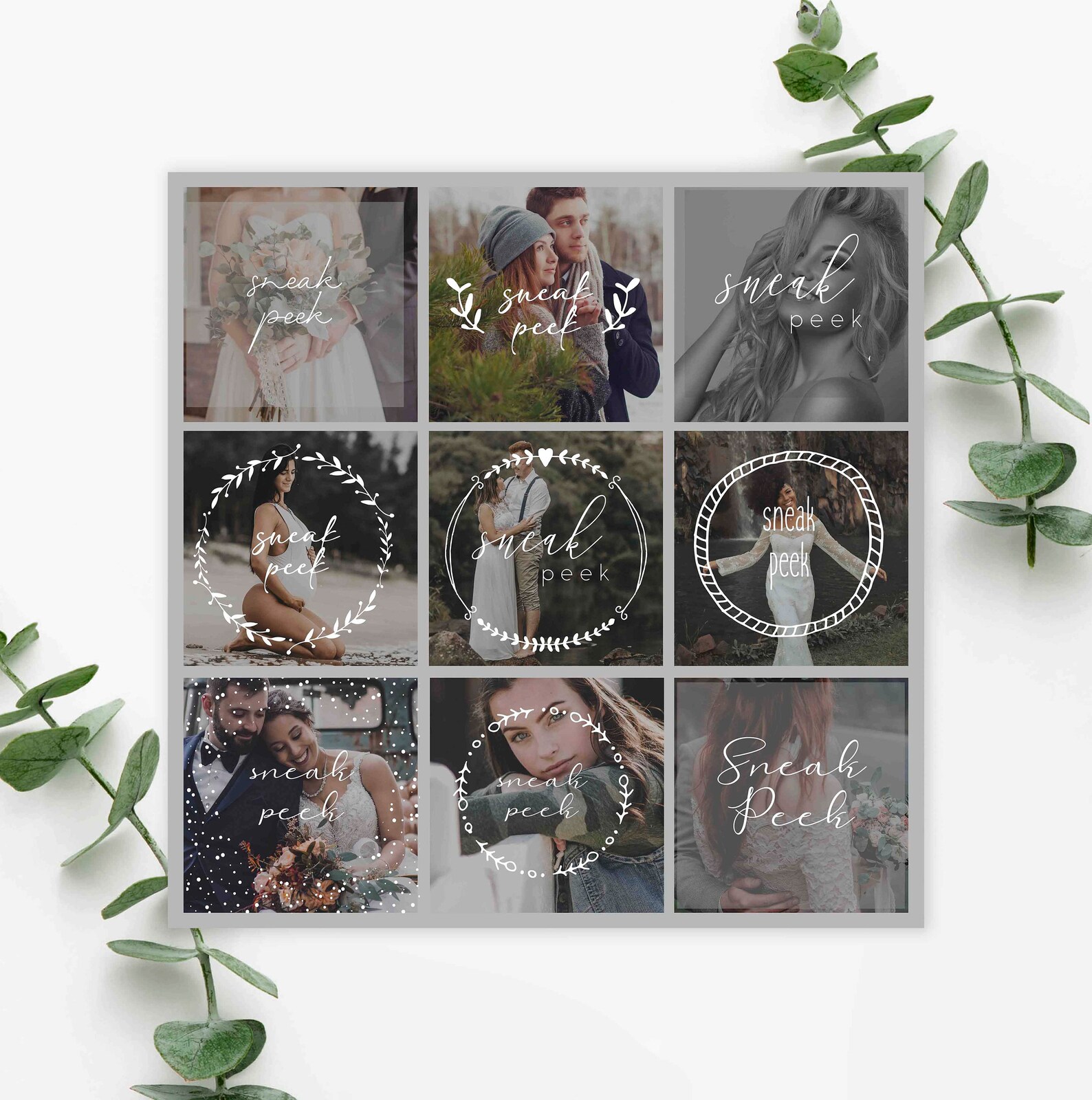 Sneak Peek Photography Photoshop Overlays, PNG, Sneak Peek Template for ...