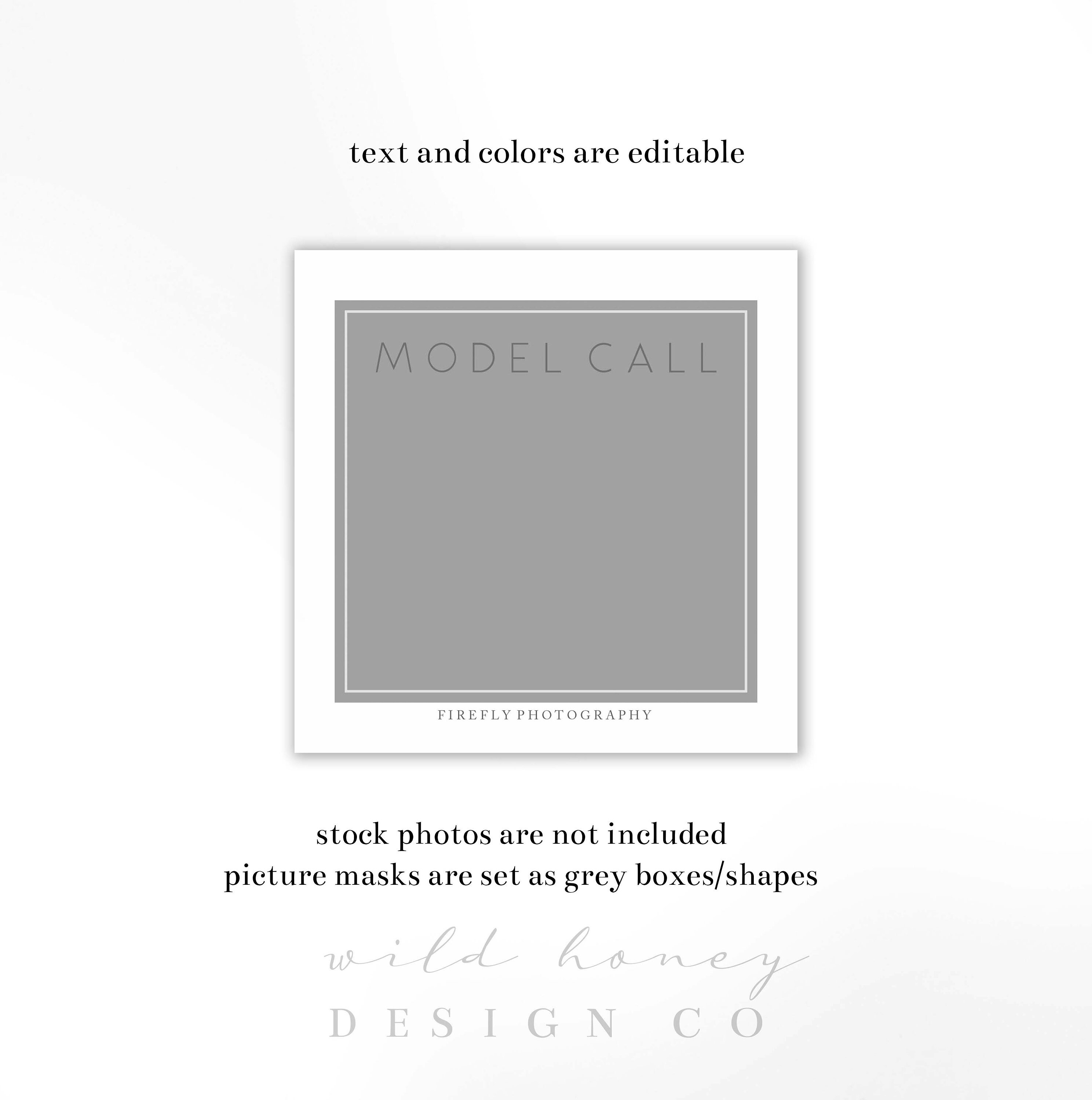 Model Call Photography Session Marketing Template. Casting - Etsy
