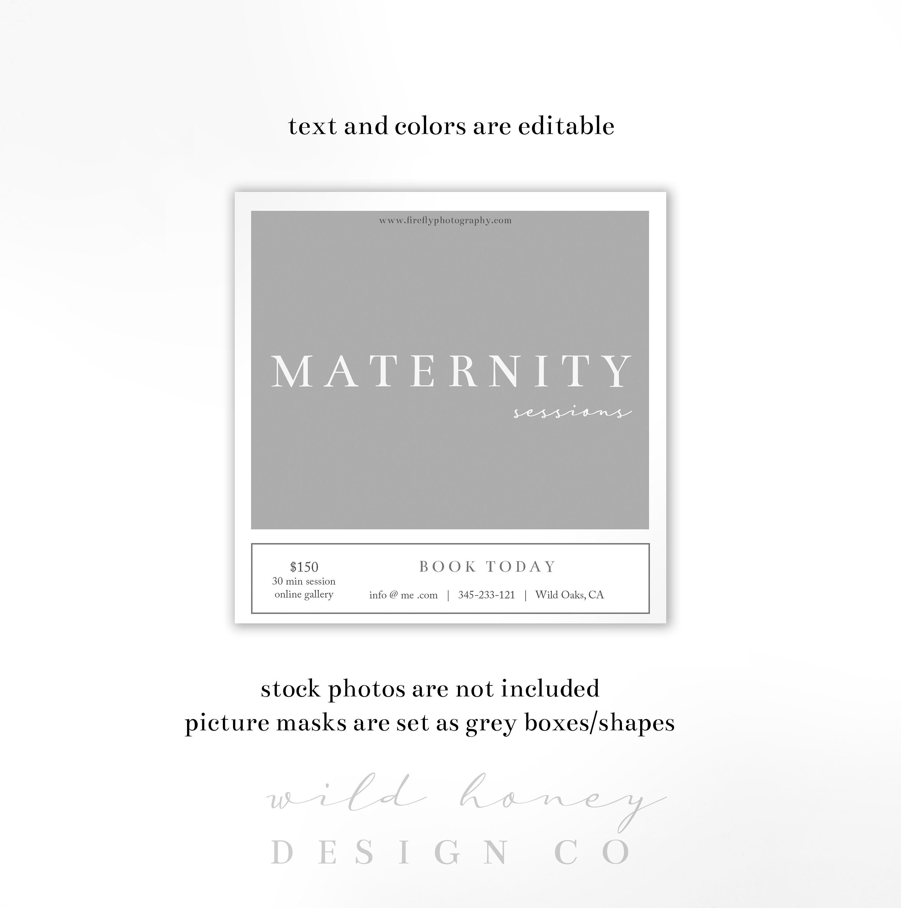 Maternity Session Marketing Template Pregnancy Mini Sessions | Etsy