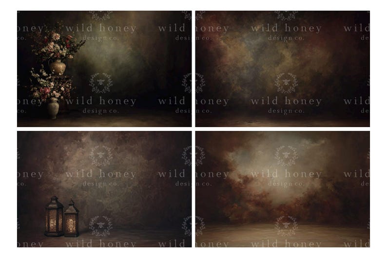 20 Classic Old Masters Digital Backdrops: Brown, Canvas, Vintage ...
