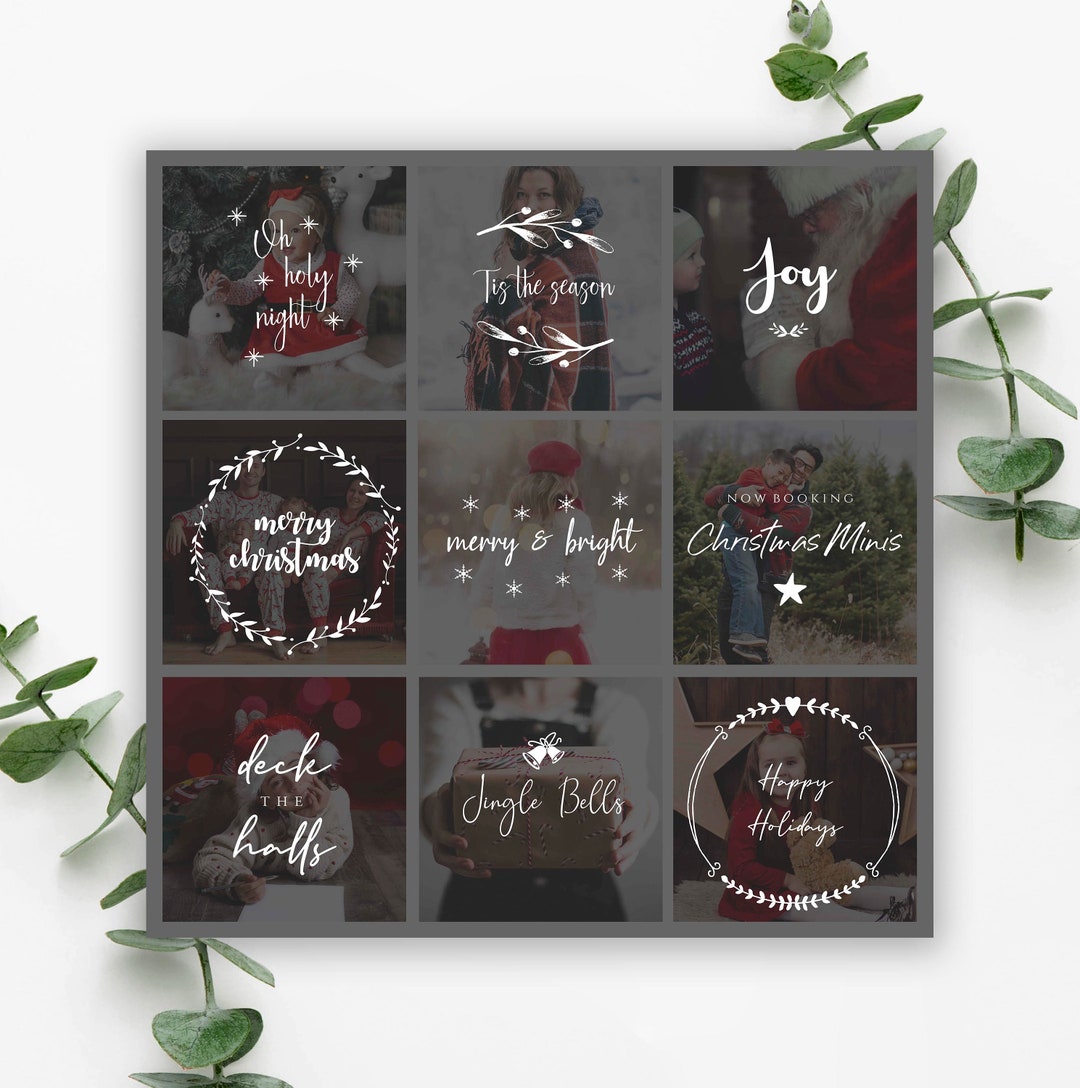 Christmas Phrases PNG Overlays: Holiday Word Art (digital Download) - Etsy