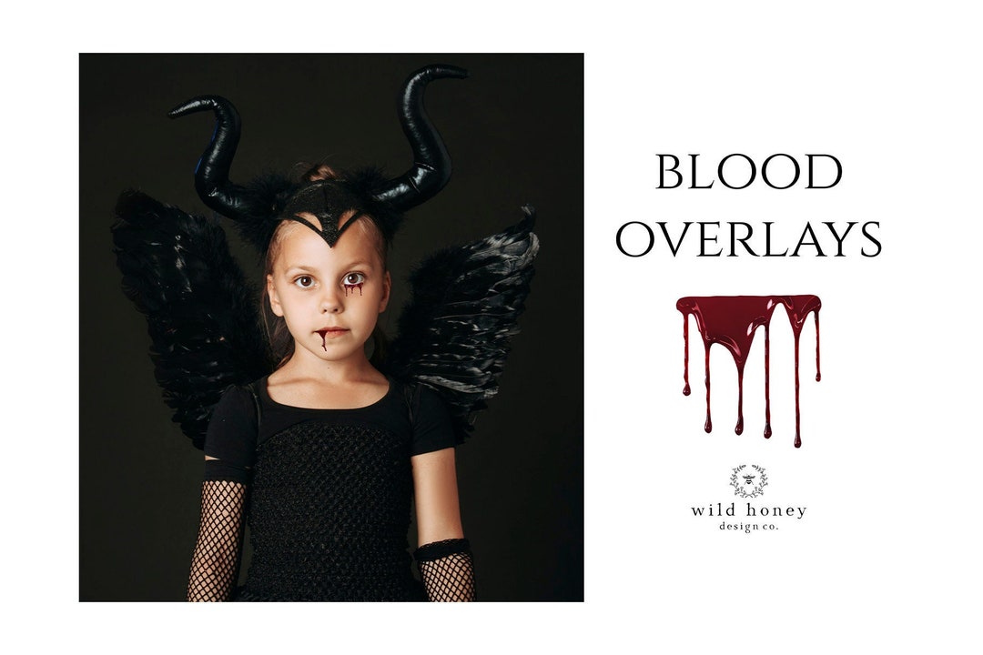 Blood Overlays Drips Bleeding Halloween Bloody Handprint - Etsy