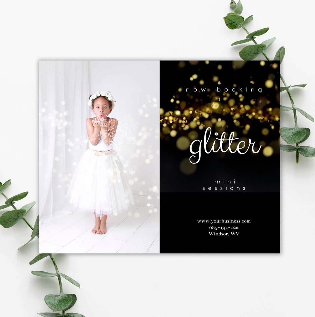 Glitter Mini Sessions Marketing Template, My Idea, Photography Session ...