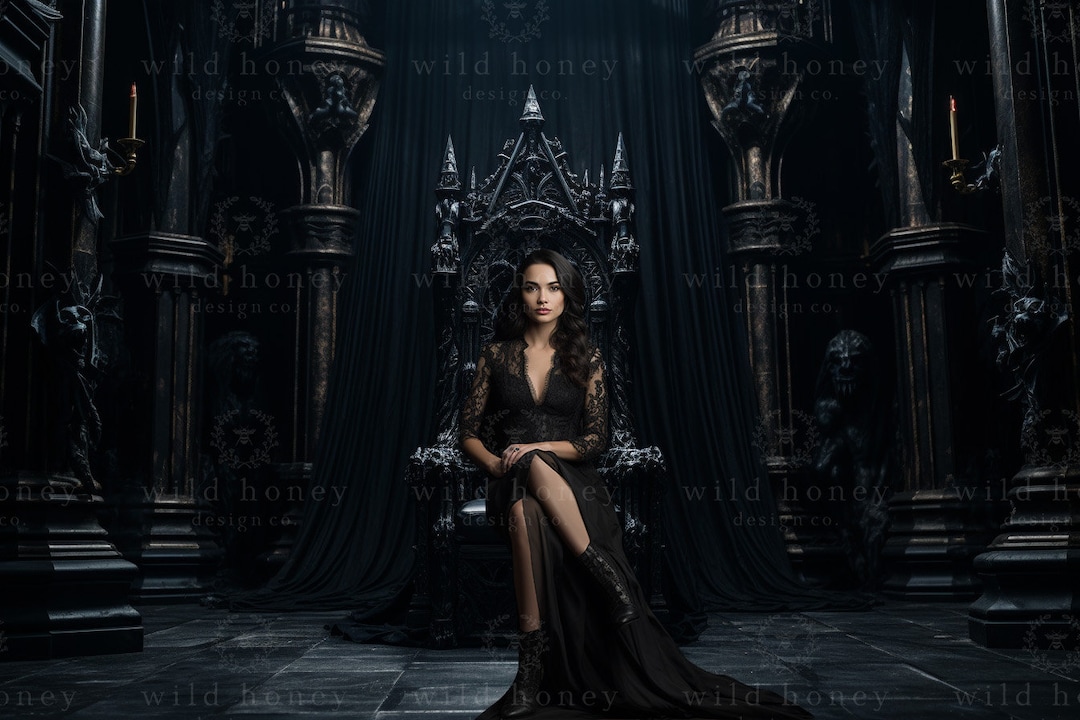 Dark Throne Digital Backdrop, Dramatic, Fashion, Gothic, Castle ...