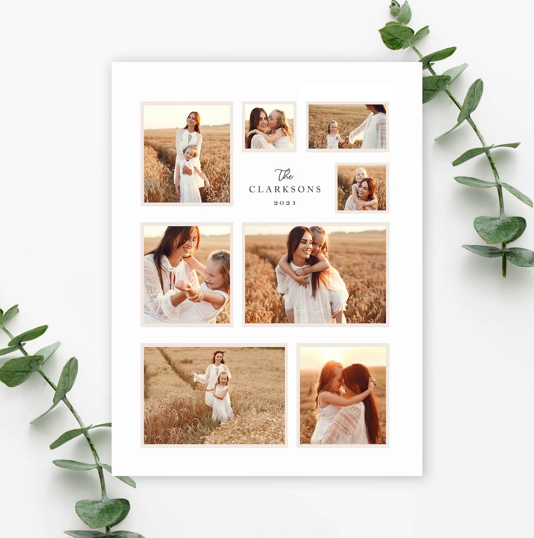 18x24 Photo Collage Template: Editable Photoshop Storyboard (PSD) - Etsy