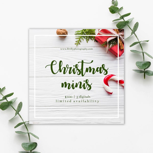 Christmas Mini Session Template - Etsy