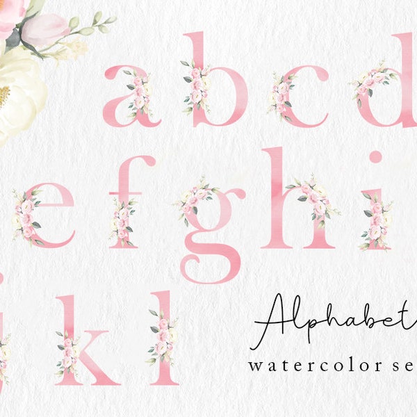 Floral Letters. Clipart - Etsy