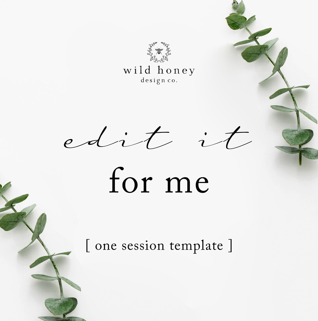 Edit My Template - Add-on to a Template Order - Etsy