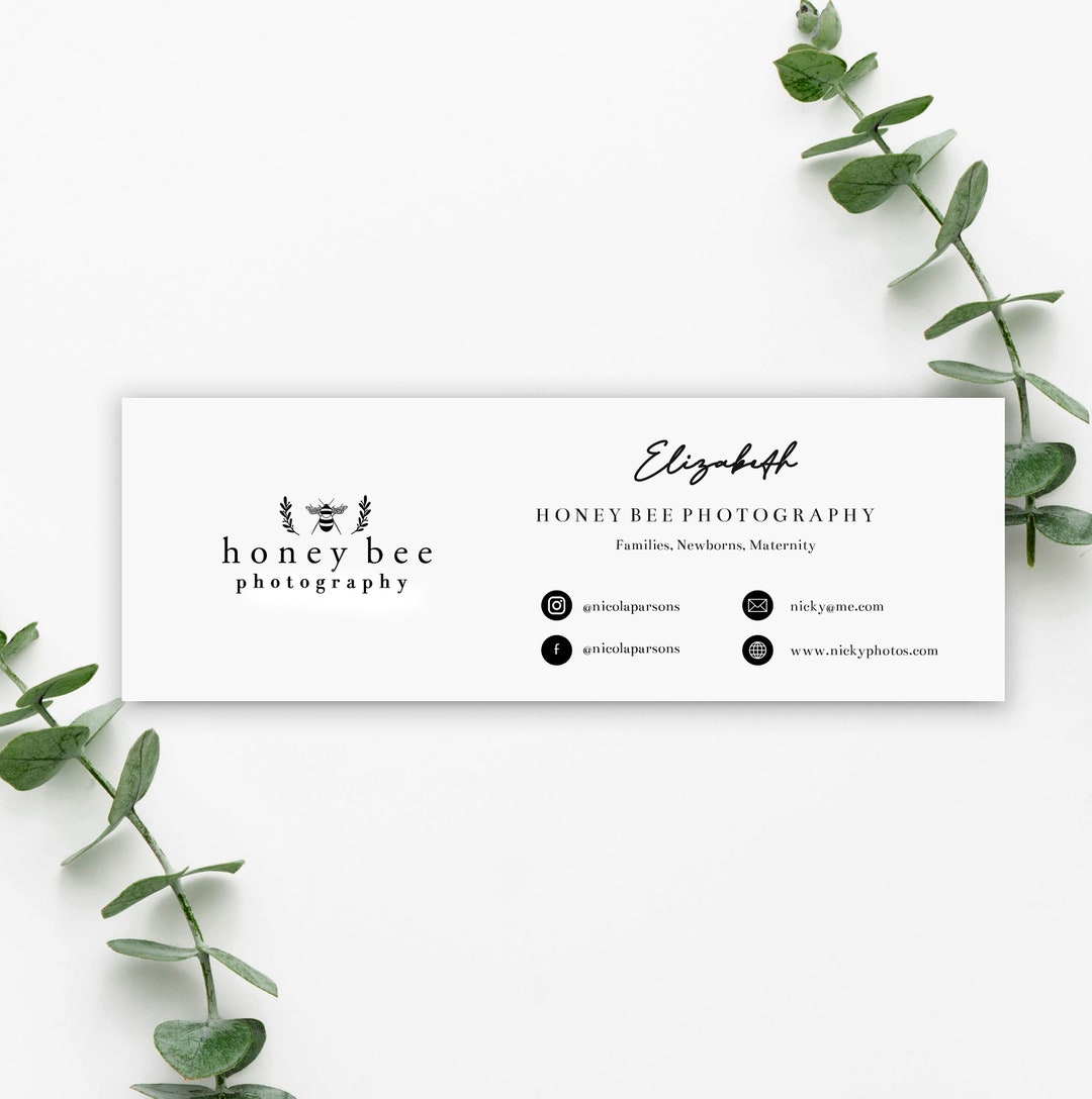 Email Signature Template, Photoshop Template, Small Business ...