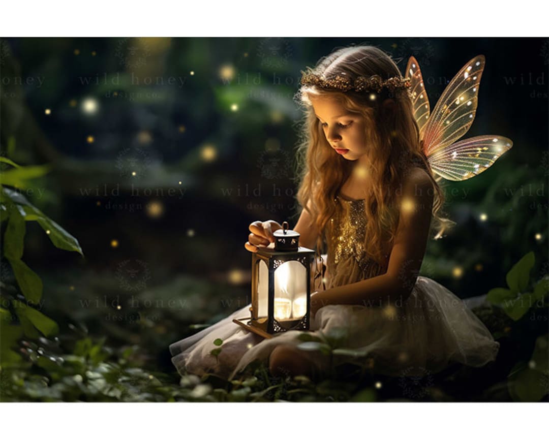 Enchanted Wood Digital Backdrop, Fairy, Lantern, Background, Portrait ...