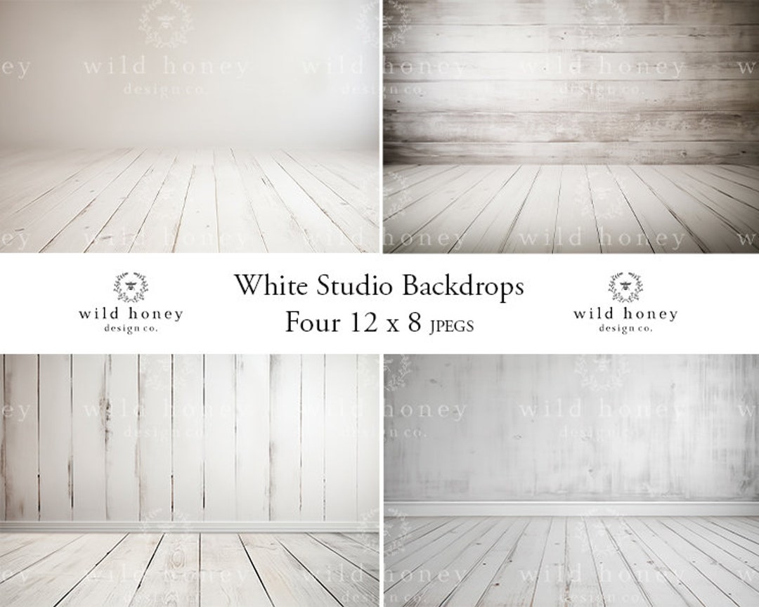 White Floorboard Studio Backdrops for Photoshop, White Studio ...