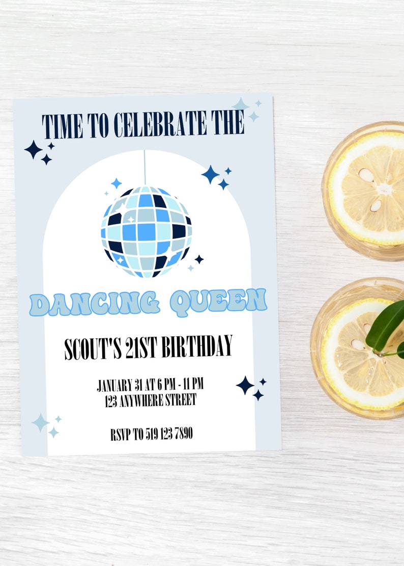 Customizable "dancing Queen" Invite - Etsy