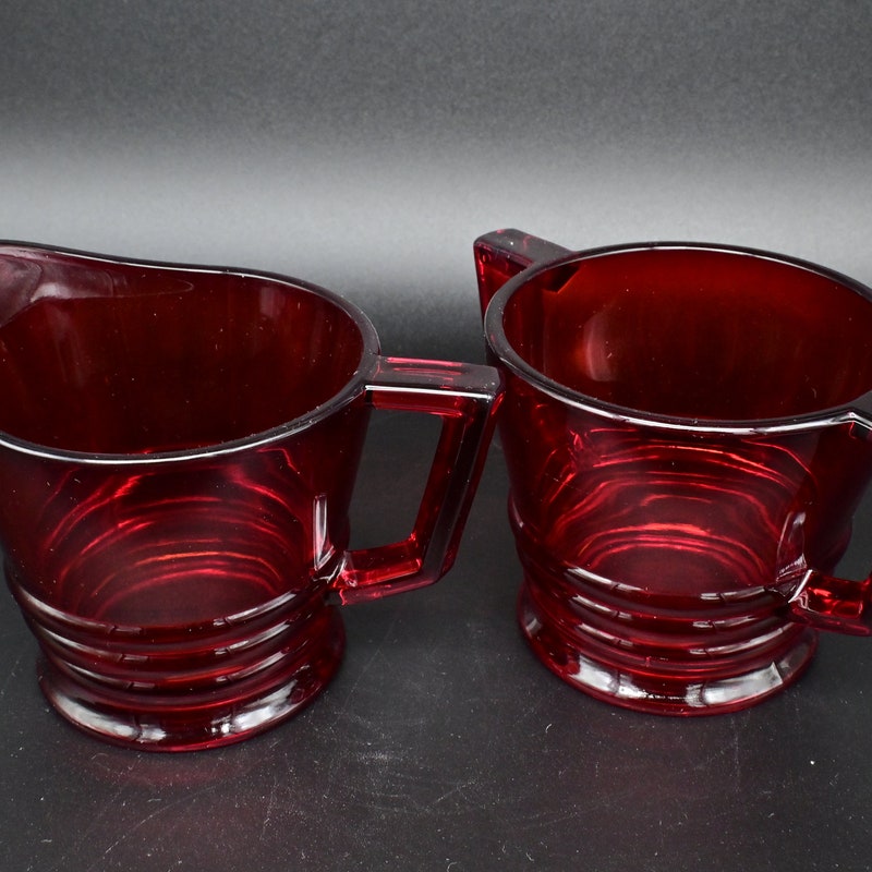 Red Depression Glass - Etsy
