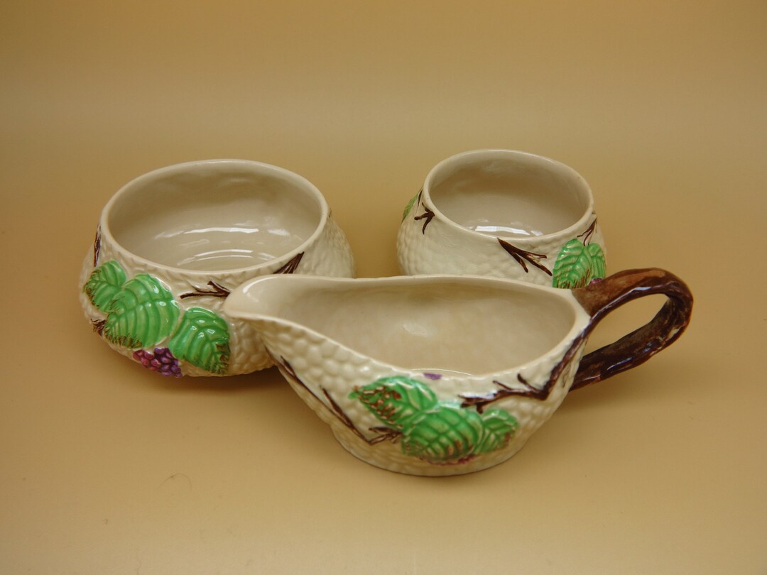 Wade Bramble Ceramic Creamer ,sugar, and Berry Bowl - Etsy